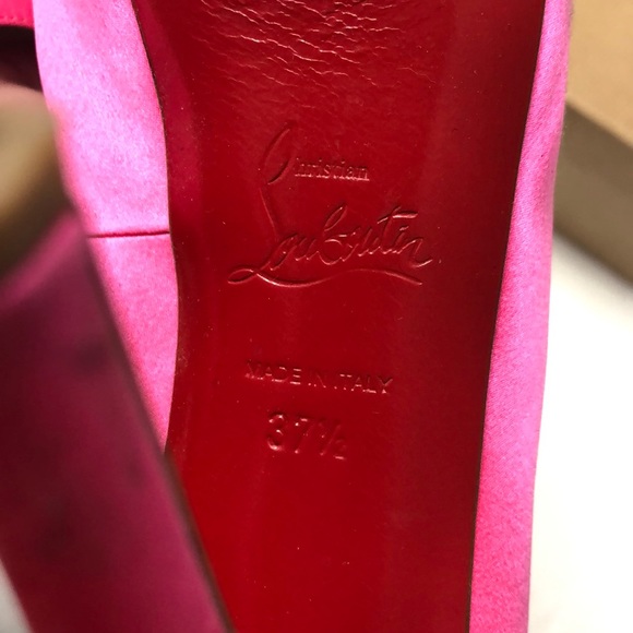 Christian Louboutin | Shoes | Authentic Christian Louboutin Pink Satin ...